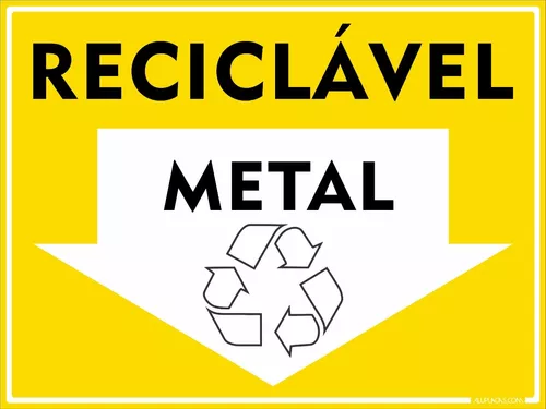 PLACA 15x20CM RECICLAVEL METAL - Valseg